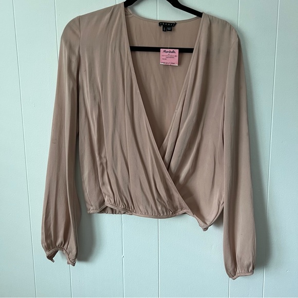 Theory | Tops | Theory Blush Nude Cross Front Blouse | Poshmark